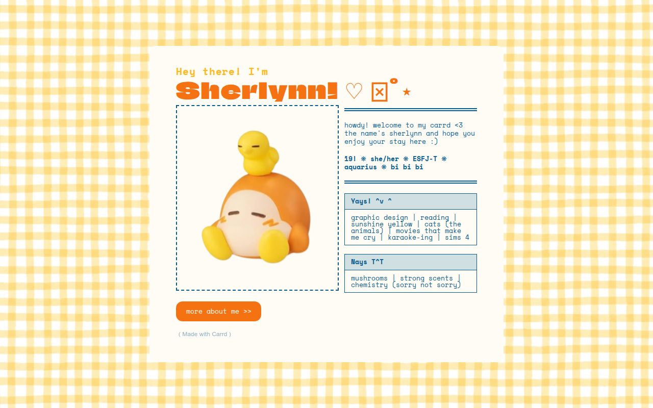 sherlynn's carrd